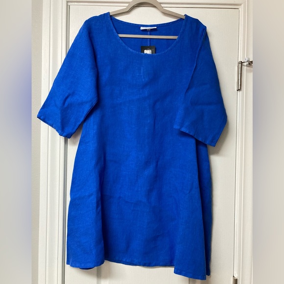 bryn Walker | Dresses | Bryn Walker Blue Linen Hopper Dress | Poshmark